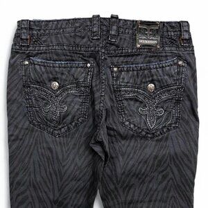 Rock Revival | Jeans | Rock Revival Sheffield 38 Jeans Zebra Print Navy ...